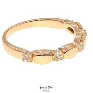 Jewelry | 18k Yellow Gold Diamond Stacking Band Ring | Poshmark